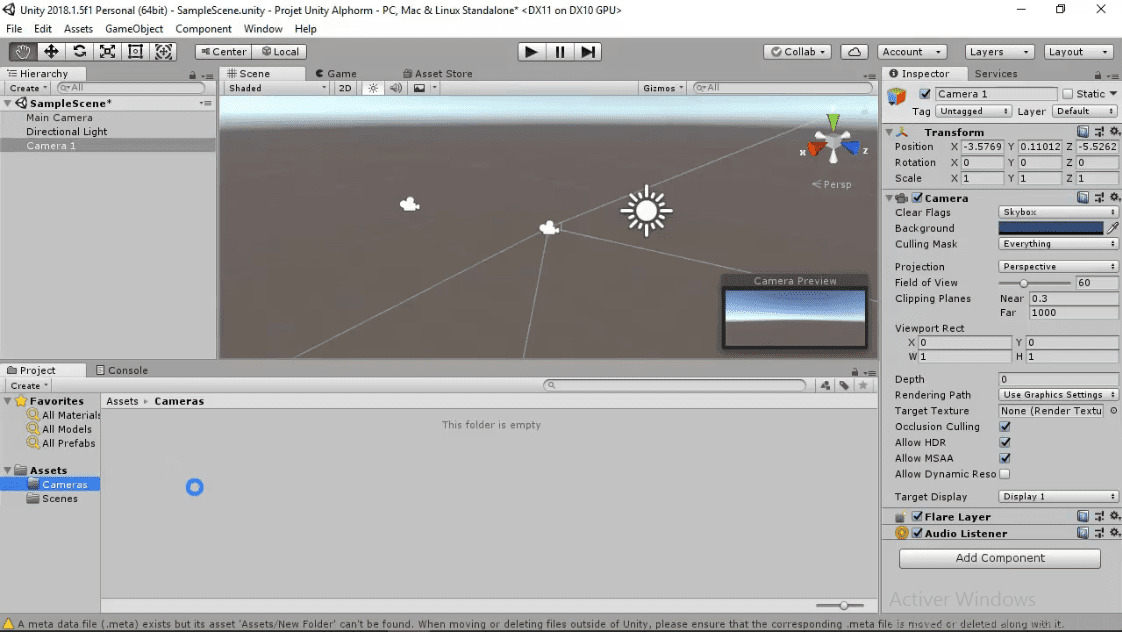 Introduction a Unity - lighting - Logiciels Graphiques