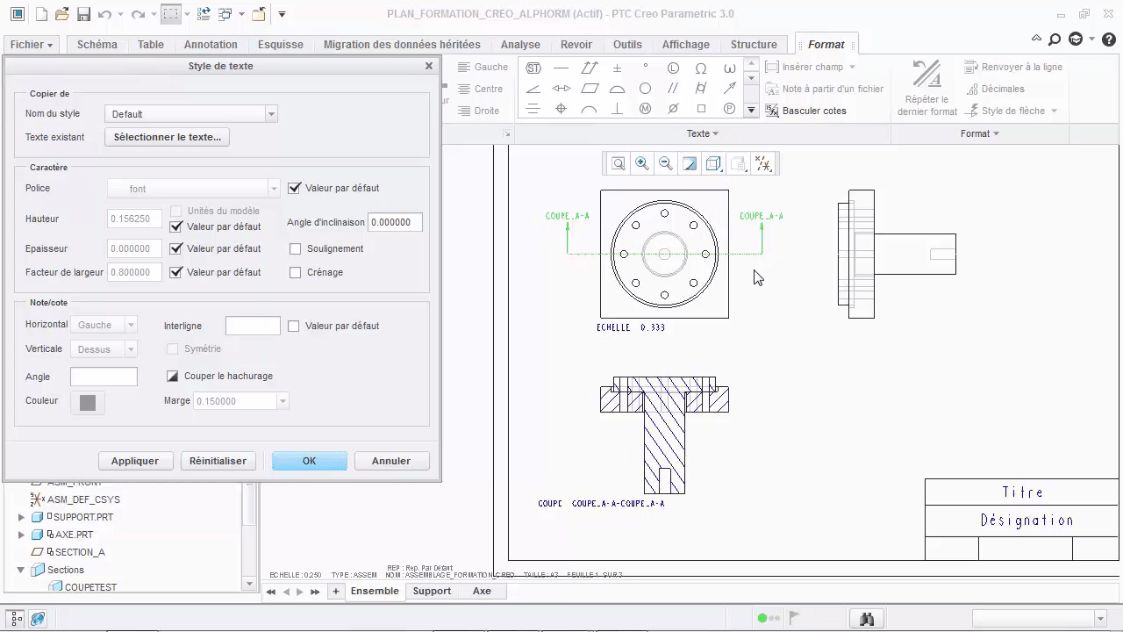MEILLEUR TUTO GRATUIT Creo Parametric : L'essentiel Les vues en coupes ...
