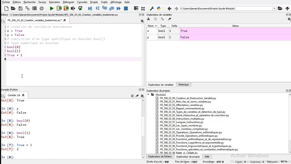 calcul matrice booléenne