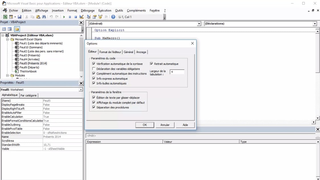 MEILLEUR TUTO GRATUIT EXCEL 2016 VBA : Initiation Configuration de l ... MEILLEUR TUTO GRATUIT EXCEL 2016 VBA : Initiation Configuration de l ...