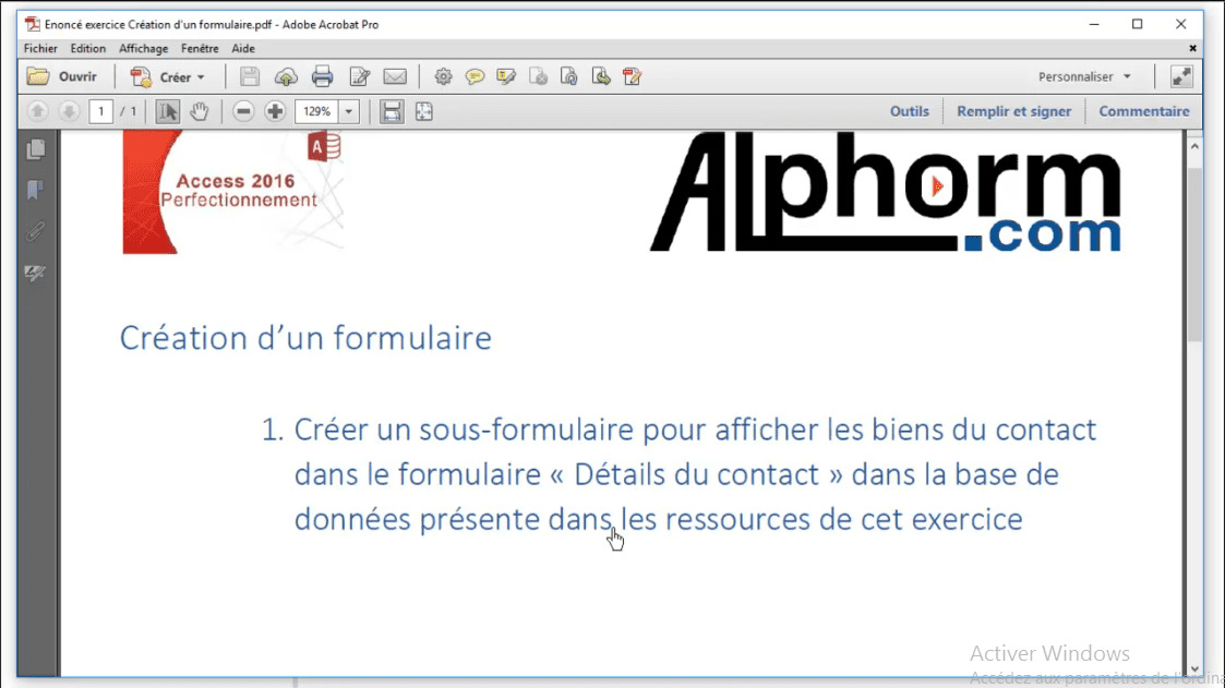 cours access 2016 pdf