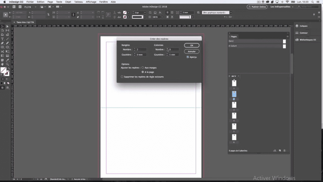 indesign tutorial débutant