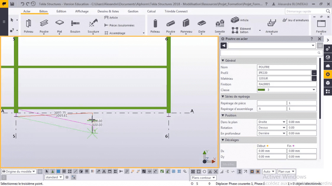 MEILLEUR TUTO GRATUIT Tekla Structure 2018 : La Modélisation Créer et éditer une poutre cintrée ...