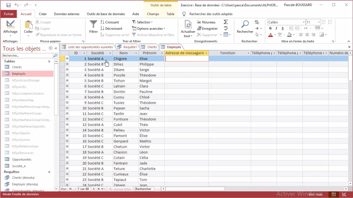 MEILLEUR TUTO GRATUIT Access 2016 VBA : Expert Corrigé exercice ... MEILLEUR TUTO GRATUIT Access 2016 VBA : Expert Corrigé exercice ...