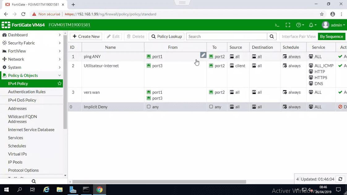 fortinet firewall fg 100f