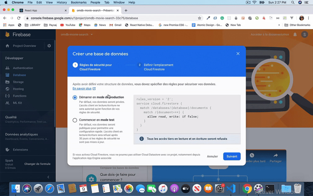 Meilleur Tuto Gratuit Serverless Avec Firebase Et React Js Créer Une