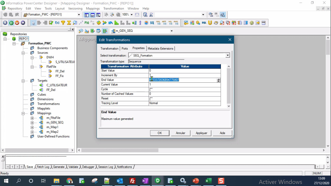 Meilleur Tuto Gratuit Informatica Powercenter Niveau Débutant Sequence Generator 