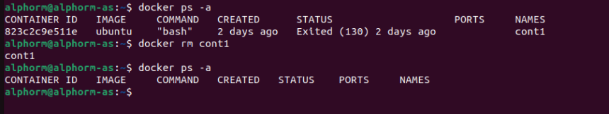 Commandes Docker