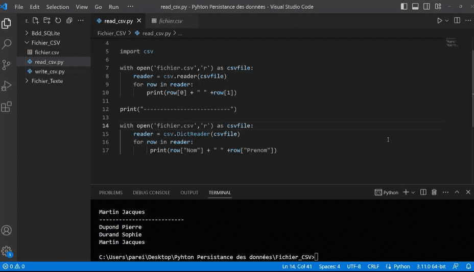 Formation Python : Se former à la persistance des données | Alphorm.com
