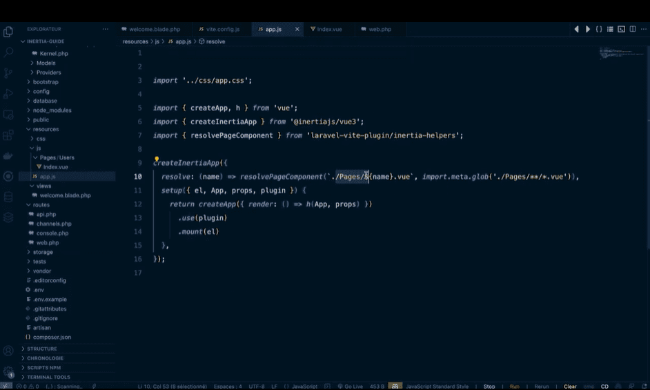 Inertia JS : Niveau Initiation