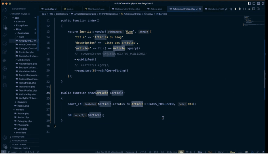 Inertia JS et Laravel