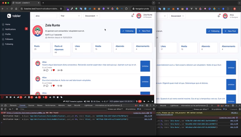 Complétez votre Réseau Social à la Twitter - Laravel et Livewire (2/2)