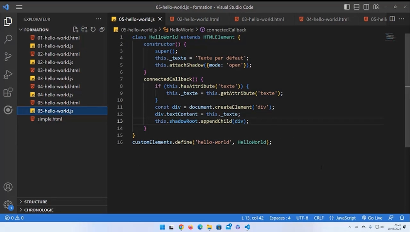 Formation JavaScript : Maîtrisez la Création de Composants Web