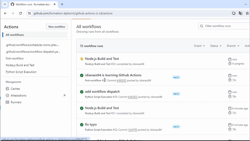 Fondamentaux GitHub Actions | Alphorm