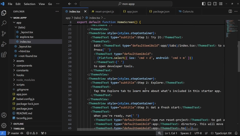 Créer une Application Simple - React Native
