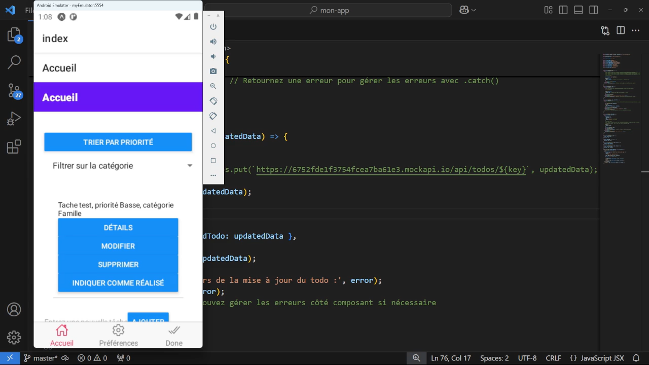 Formation React Native : Maîtrisez la Synchronisation API