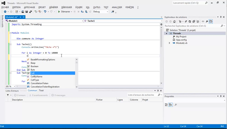 Formation Visual Basic .NET : Apprenez les Bases