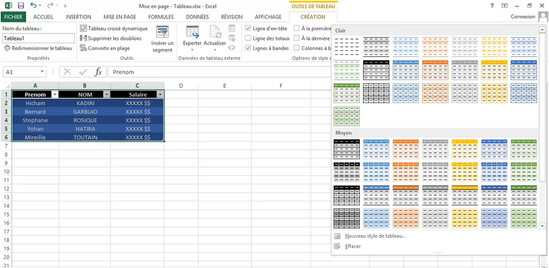 MS Excel 2013