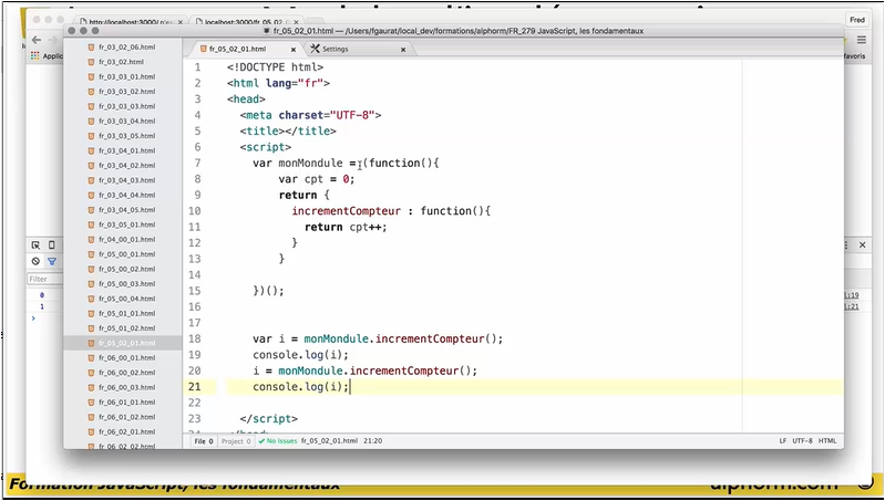 Formation JavaScript : Les Fondamentaux