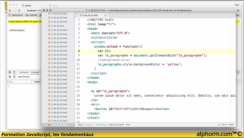 Formation JavaScript : Les Fondamentaux