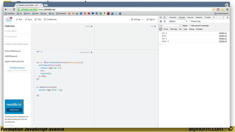 Formation JavaScript : Techniques Avancées