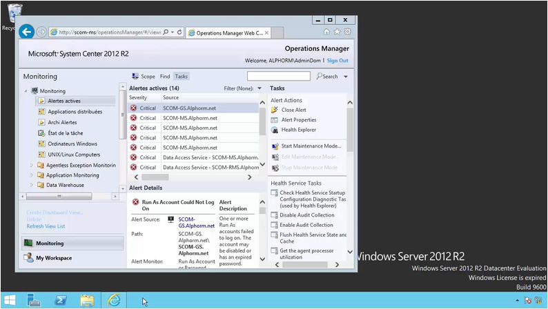 SCOM 2012 R2 - Acquérir les fondamentaux