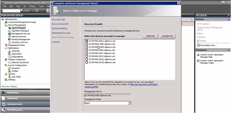SCOM 2012 R2 - Fonctionnalités Avancées