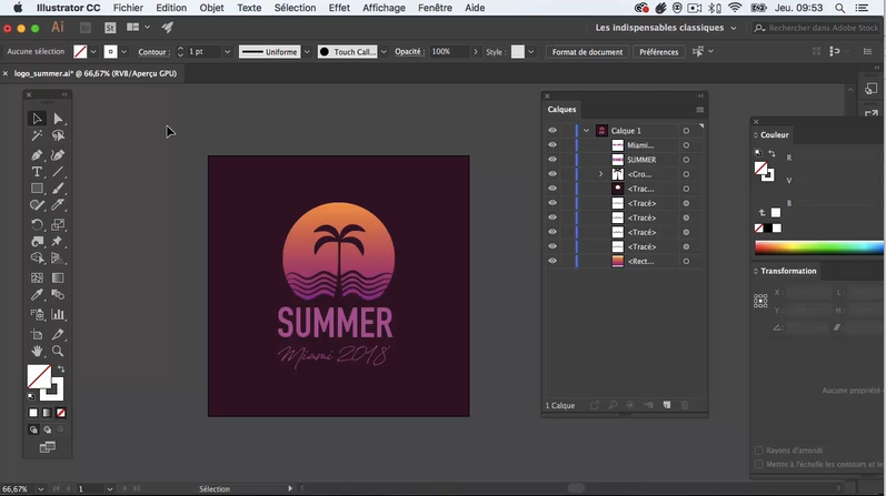 Formation Adobe Illustrator CC 2018 - Parcours complet