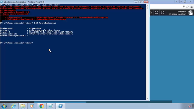 Formation MS Azure : RemoteApp, Runbook, RBAC, PowerShell