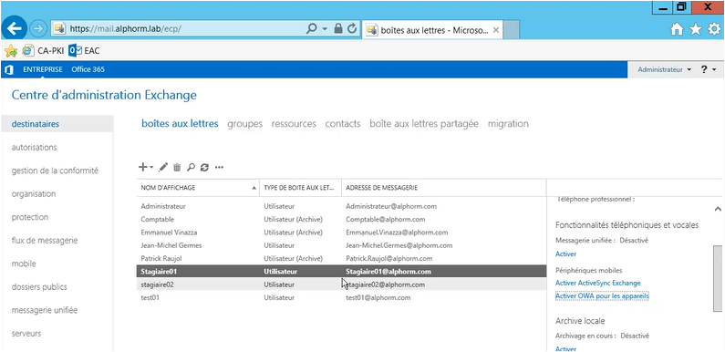 Formation Exchange 2016 - Installation et Configuration