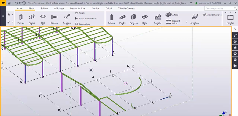 Modélisation Tekla Structure 2018 - Alphorme