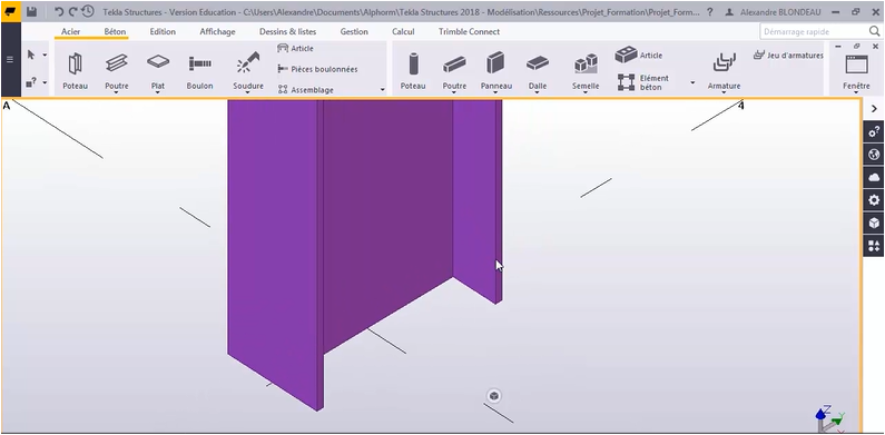 Modélisation Tekla Structure 2018 - Alphorme