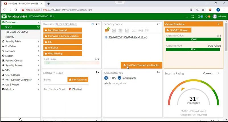 Certification NSE4 : Fortinet Fortigate Infrastructure 6.x