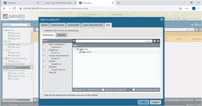 Palo Alto Panorama : Configuration et Administration