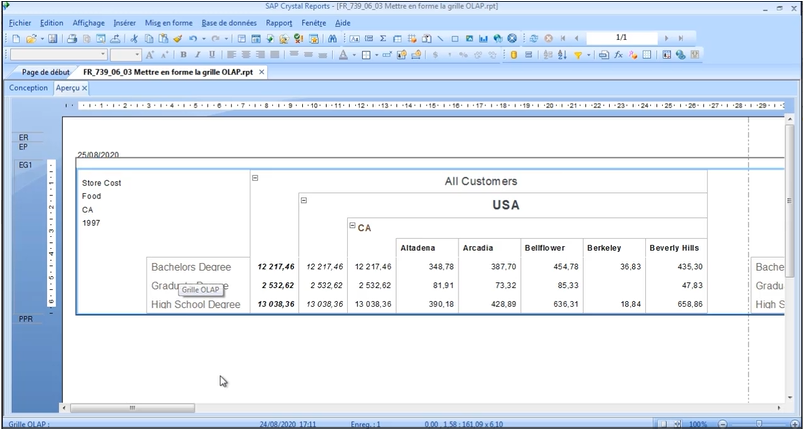 SAP Crystal Reports : Niveau Perfectionnement
