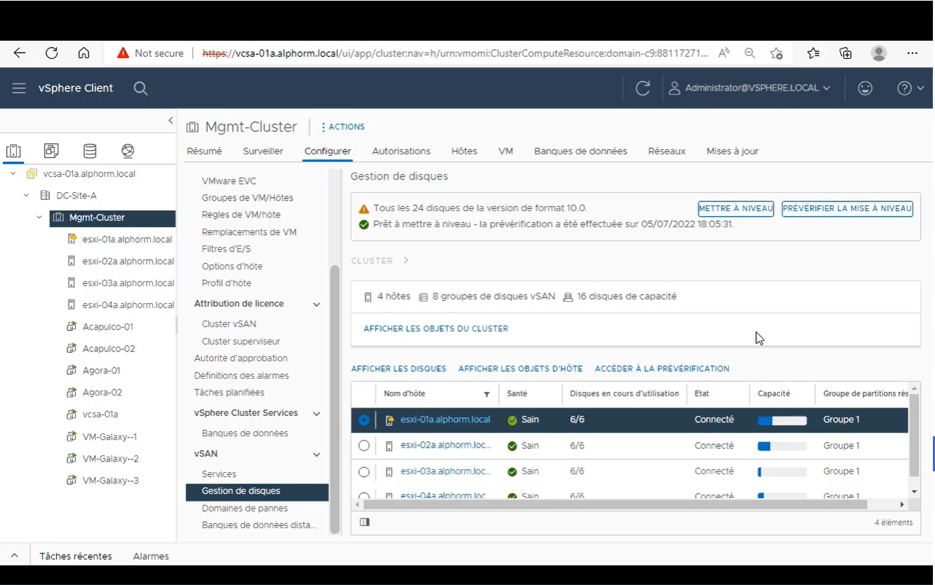 Formation sur la Mise à Niveau de VMware vSphere 7