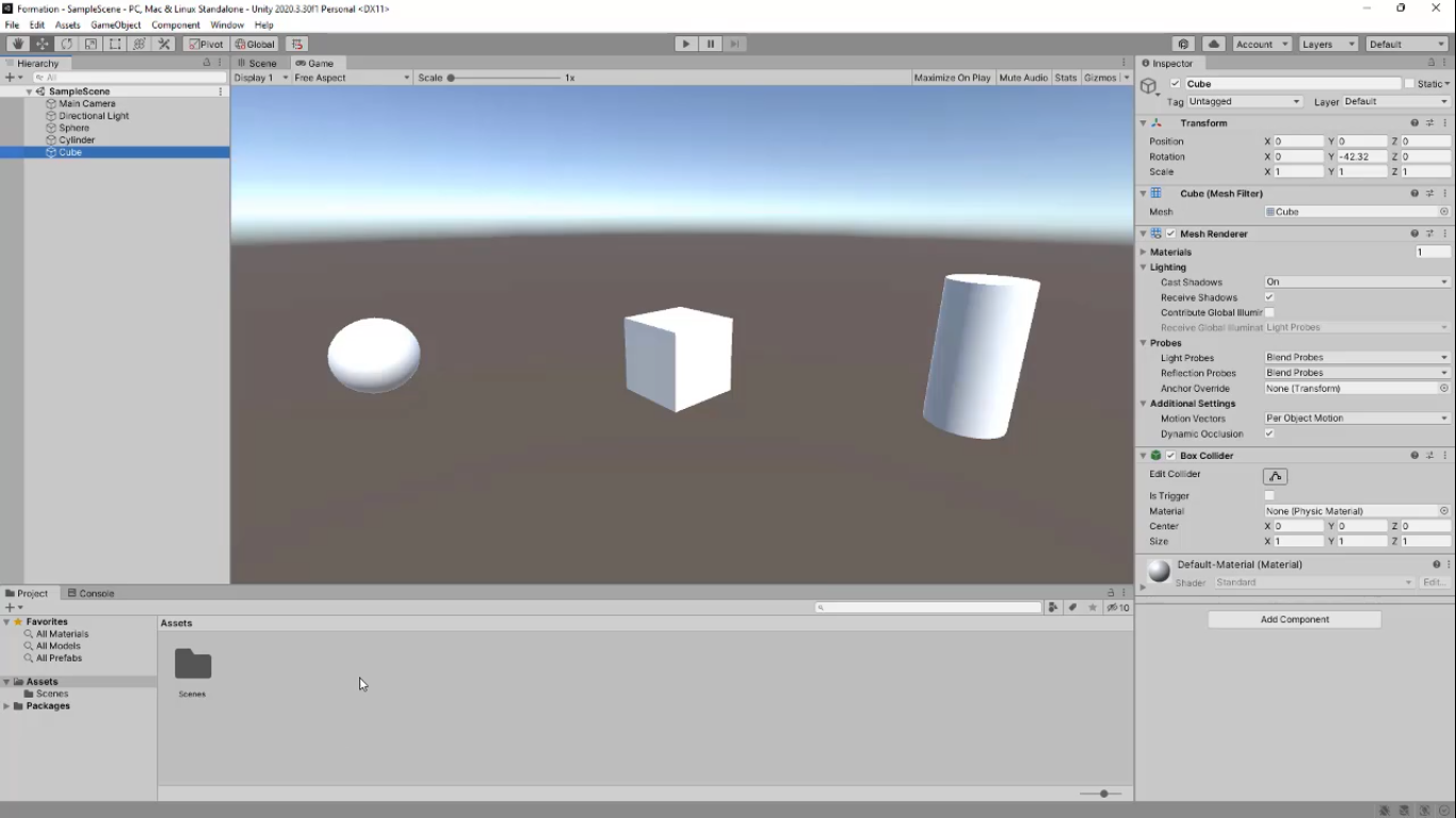 Unity : Découvrir les bases - Formation Débutant
