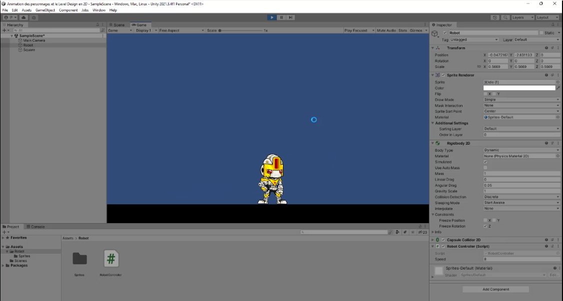 Unity : Animation et Level Design en 2D - Formation Spécialisée