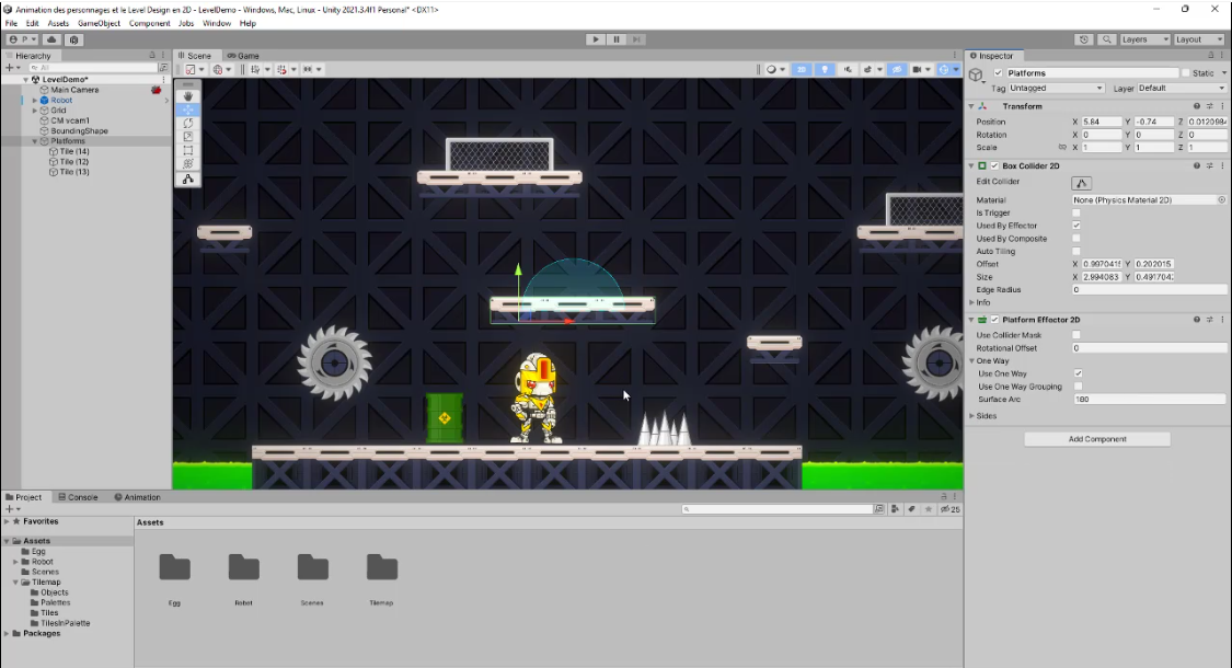 Unity : Animation et Level Design en 2D - Formation Spécialisée