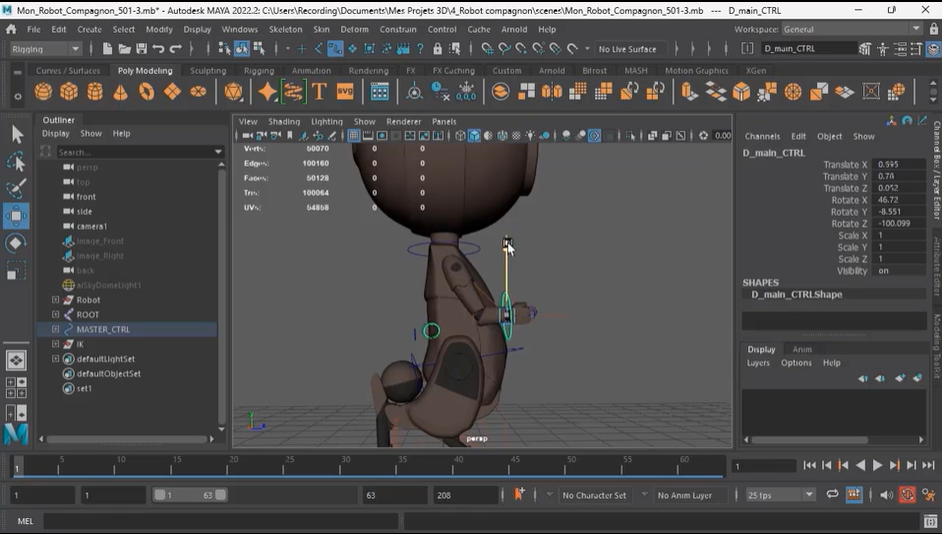 Modéliser et Animer un Robot Compagnon - Maya 3D